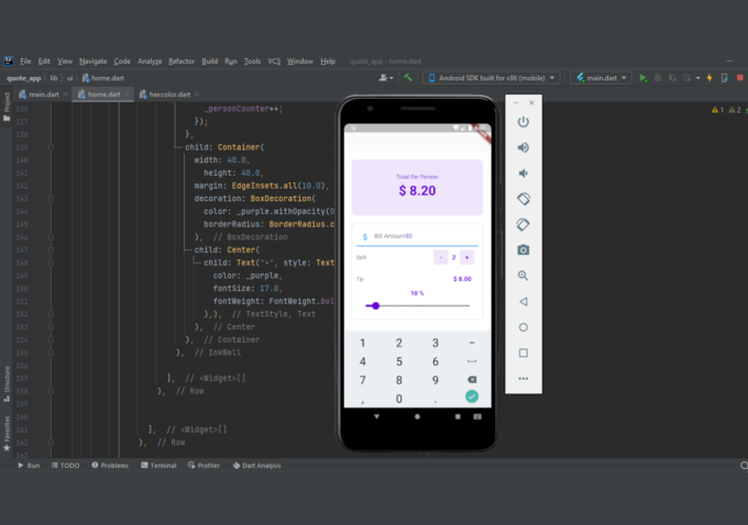 Tip calculator flutter app with free source code 024